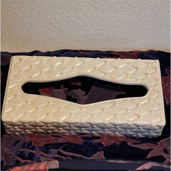 Art | Vintage Ceramic Iridescent Glazed Tissue Box Cover | Poshmark